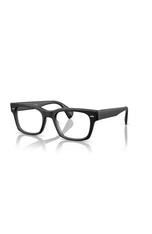 Oliver Spencer Square Acetate Eyeglasses - Black