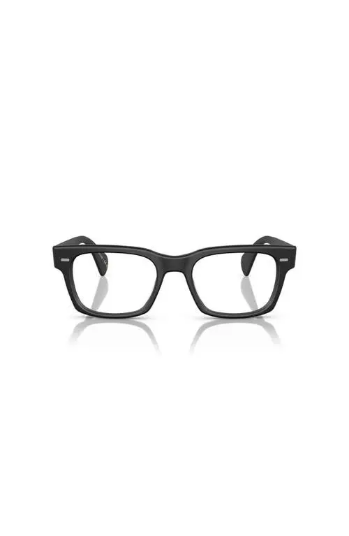 Oliver Spencer Square Acetate Eyeglasses - Black
