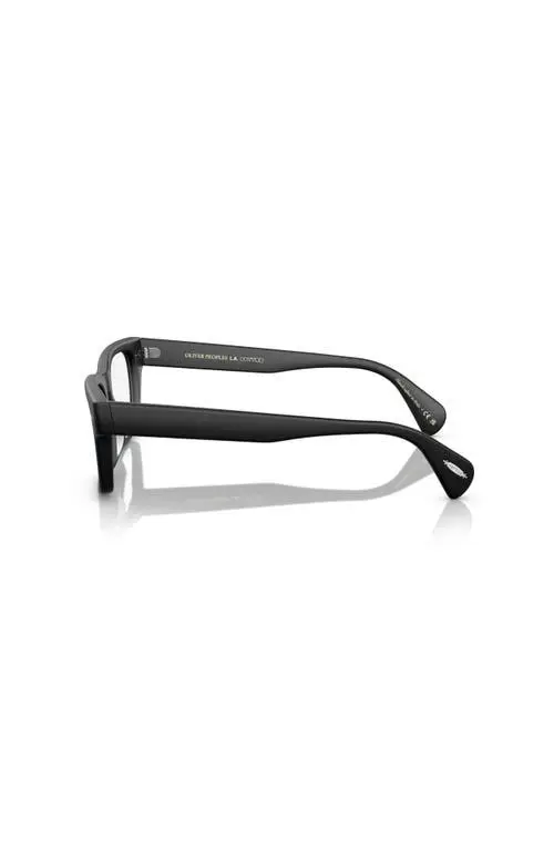 Oliver Spencer Square Acetate Eyeglasses - Black