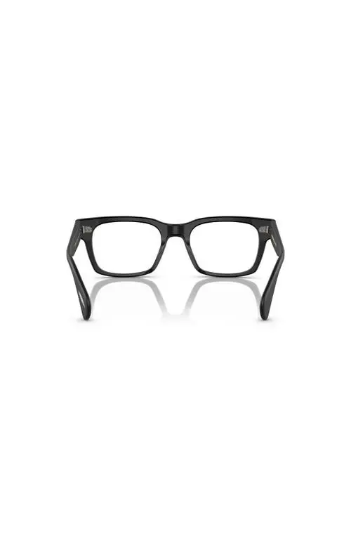 Oliver Spencer Square Acetate Eyeglasses - Black