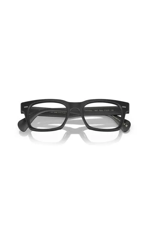 Oliver Spencer Square Acetate Eyeglasses - Black