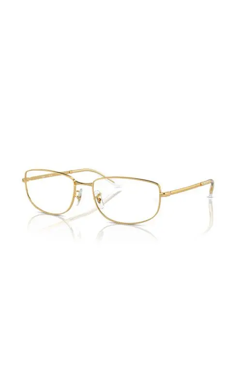 Ray-ban 54mm Irregular Optical Glasses - Gold