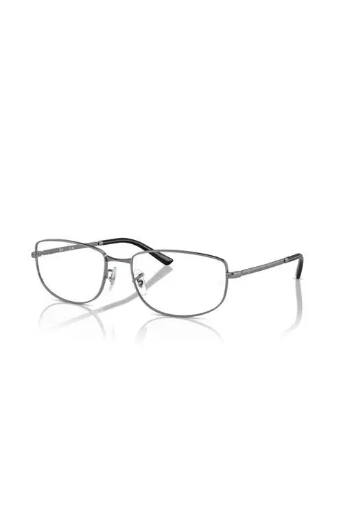 Ray-ban 54mm Irregular Optical Glasses - Silver