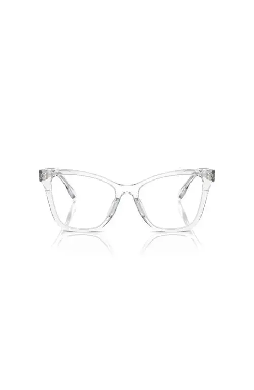 Tory Burch 53mm Cat Eye Optical Glasses - Transparent