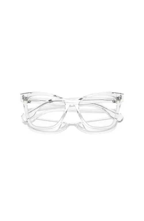 Tory Burch 53mm Cat Eye Optical Glasses - Transparent