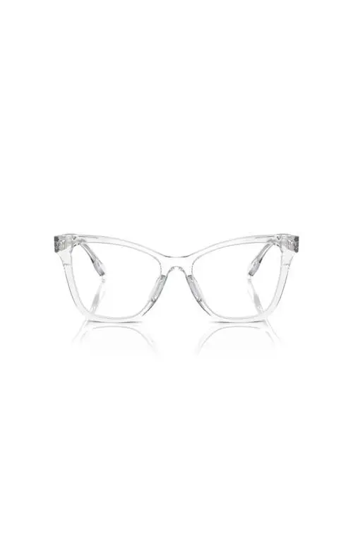 Tory Burch 53mm Cat Eye Optical Glasses - Transparent