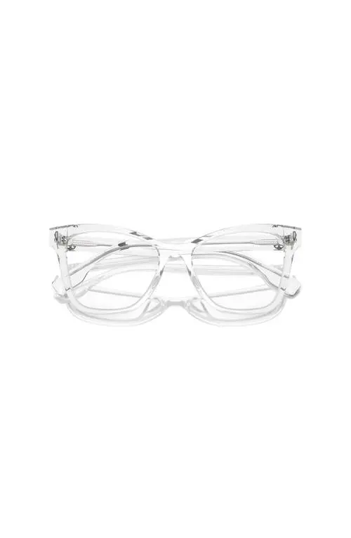 Tory Burch 53mm Cat Eye Optical Glasses - Transparent