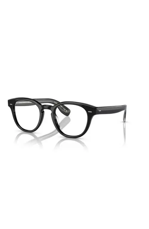 Oliver Spencer 50mm Round Optical Glasses - Black