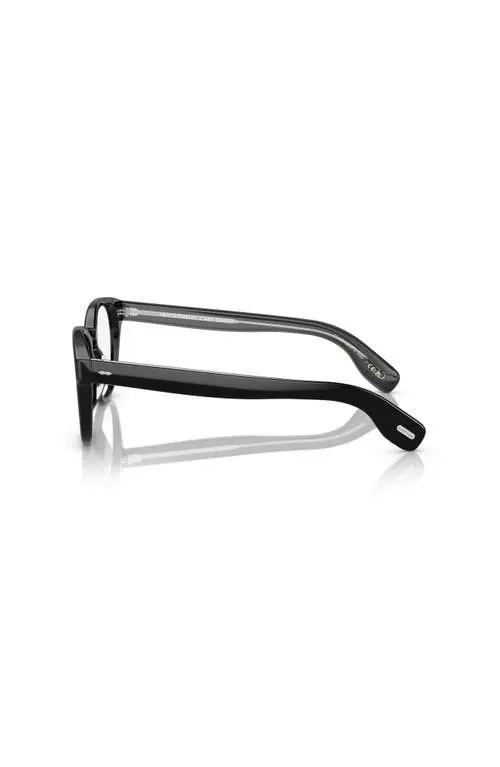Oliver Spencer Round Acetate Optical Eyeglasses - Black