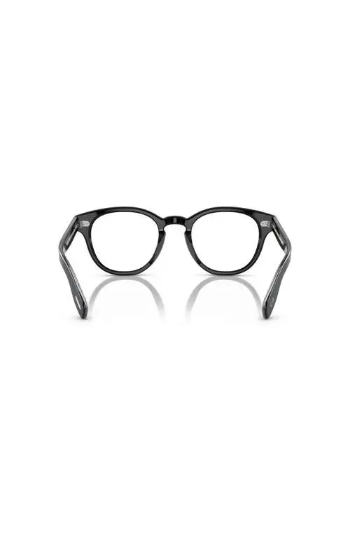 Oliver Spencer Round Acetate Optical Eyeglasses - Black
