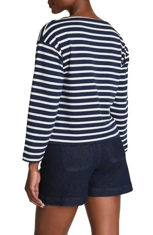 Spanx Cool Cotton Top - Navy Yacht Stripe