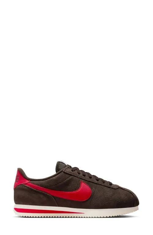 Nike Cortez Suede Sneakers - Velvet Brown/red/sail