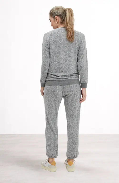 NOM MATERNITY Heart On My Sleeve Maternity & Nursing Sweatshirt - Grey