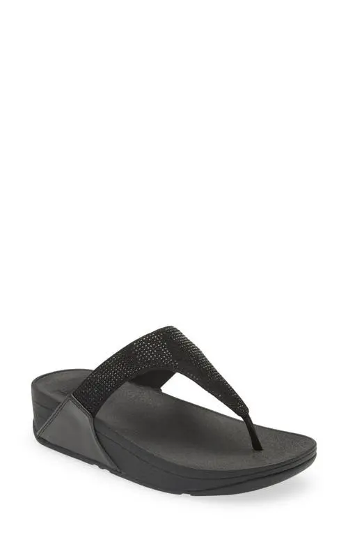 Fitflop Lulu Crystal Embellished Toe-post Sandals