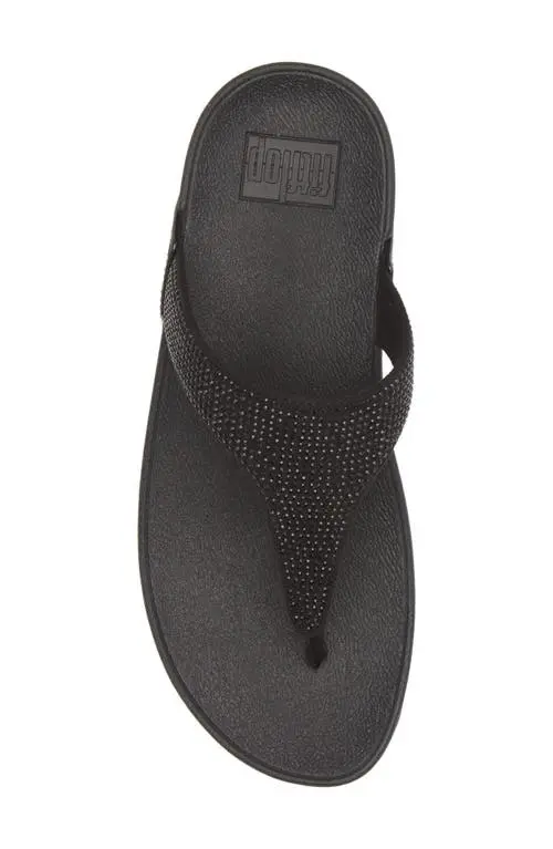 Fitflop Lulu Crystal Embellished Toe-post Sandals
