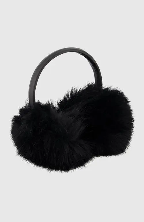 LYLA GRANT Fur-free Fox Earmuffs - Black