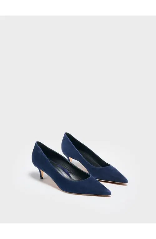 Marion Parke Classic Pump 45 Suede - Navy