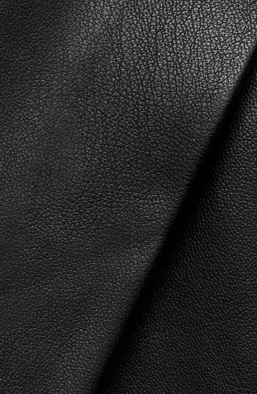 Mango Faux Leather Wrap Skort - Black