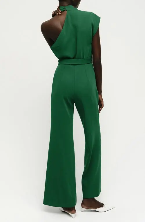 Mango Asymmetric Wide Leg Jumpsuit