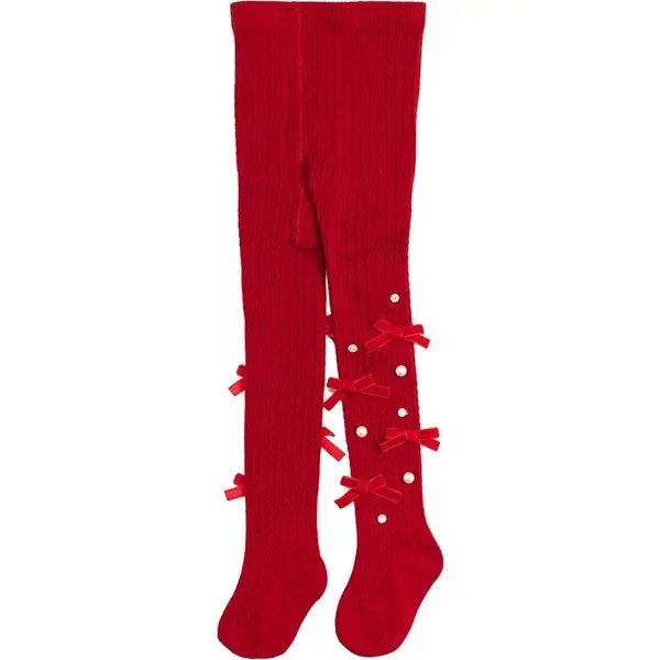 SWEET WINK Bedazzled Tights - Ruby Red