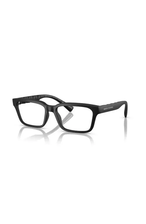 Armani Exchange 55mm Rectangle Optical Glasses - Black