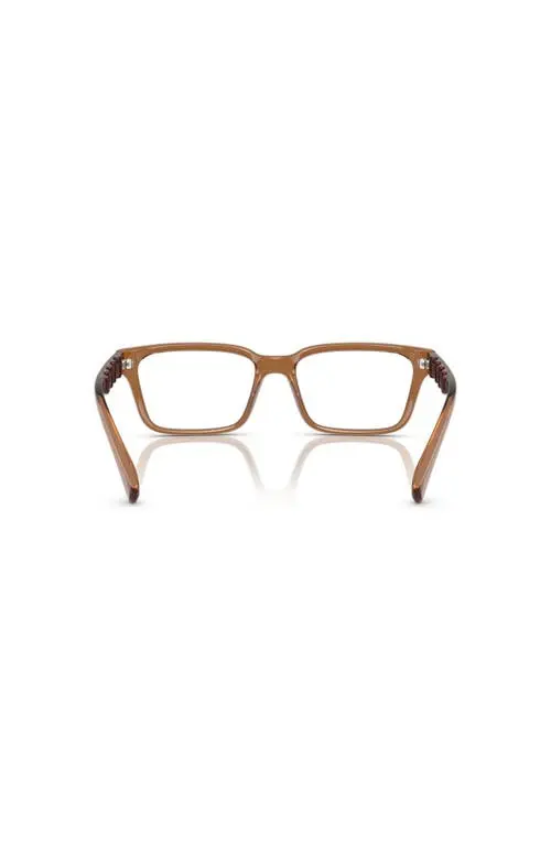 Armani Exchange Rectangle Full Rim Eyeglasses - Brown