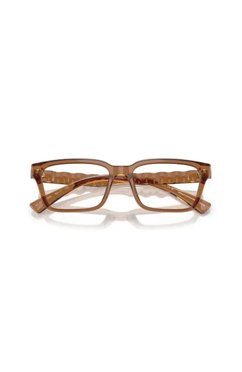 Armani Exchange Rectangle Full Rim Eyeglasses - Brown