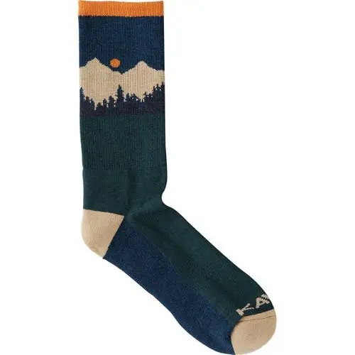 KAVU Moonwalk Crew Socks - Mountain Stripe