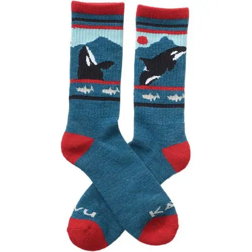 KAVU Moonwalk Crew Socks - Orca