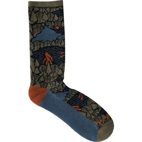 KAVU Moonwalk Crew Socks - Sasquatch Night