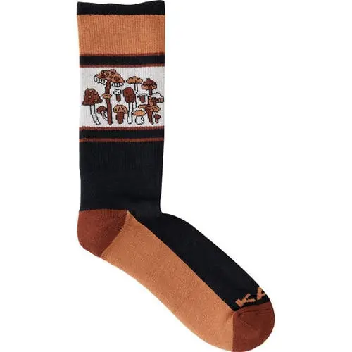 KAVU Moonwalk Crew Socks - Shroom Loom