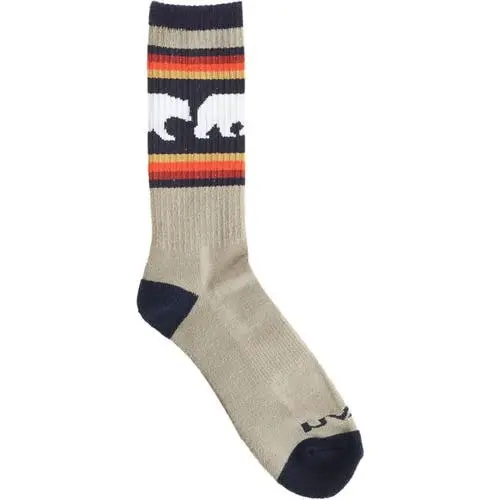 KAVU Moonwalk Crew Socks - Snow Bear