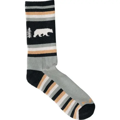KAVU Moonwalk Crew Socks - Tree Bear