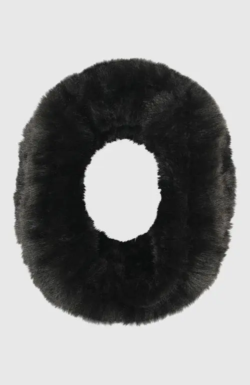 LYLA GRANT Fur-free Rex Rabbit Knit Cowl - Black