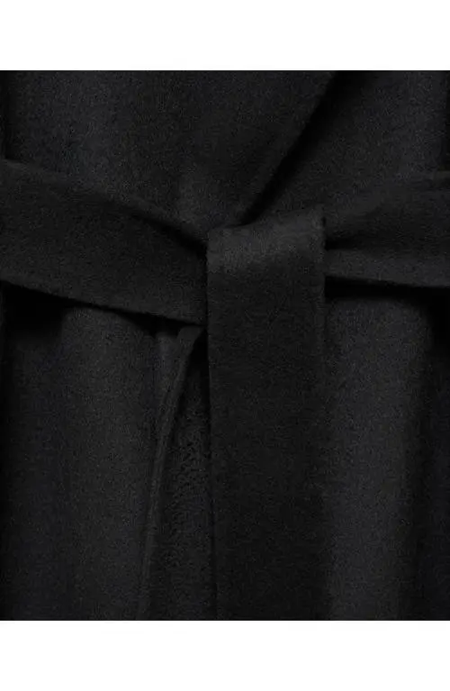 Mango Wool-blend Wrap Coat - Black