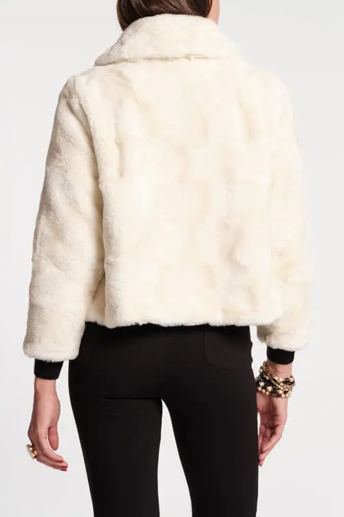 FRANCES VALENTINE Babe Faux Fur Jacket - White