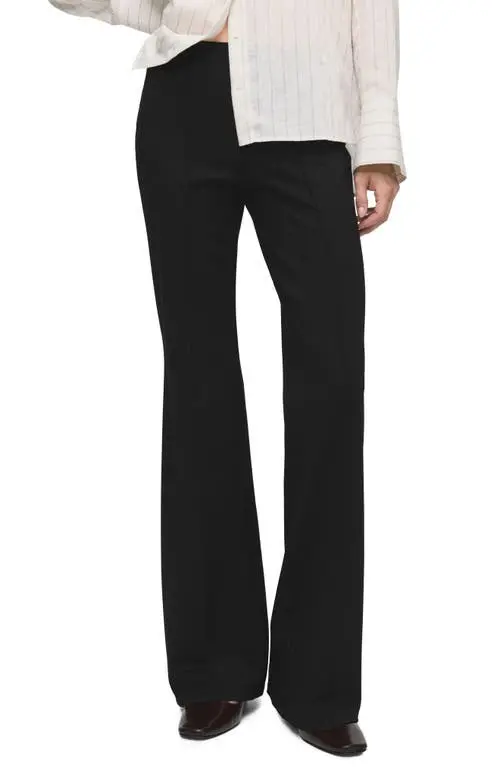 Mango Seamed Detail Flare Leggings