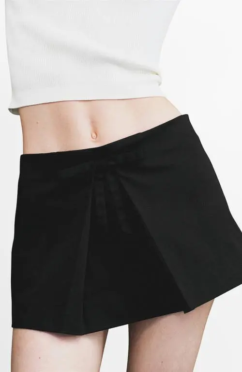 Mango Bow Detail Cotton Blend Skort