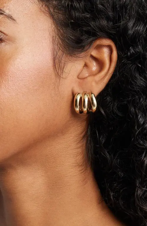 Bp. Wide Triple Row Hoop Earrings