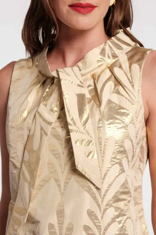FRANCES VALENTINE Millie Sleeveless Top With Center Front Tie