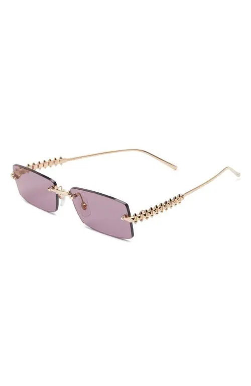 Cartier 57mm Rimless Square Sunglasses