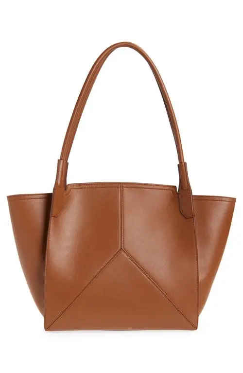 Victoria Beckham Small Leather Tote - Dark Tan