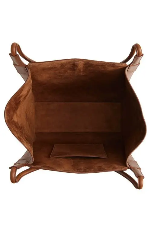Victoria Beckham Small Leather Tote - Dark Tan