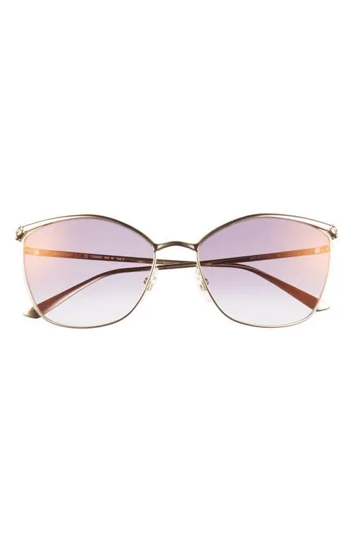 CARTIER 59mm Gradient Cat-eye Sunglasses - Gold