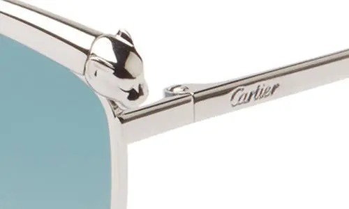 CARTIER 59mm Gradient Cat-eye Sunglasses - Silver