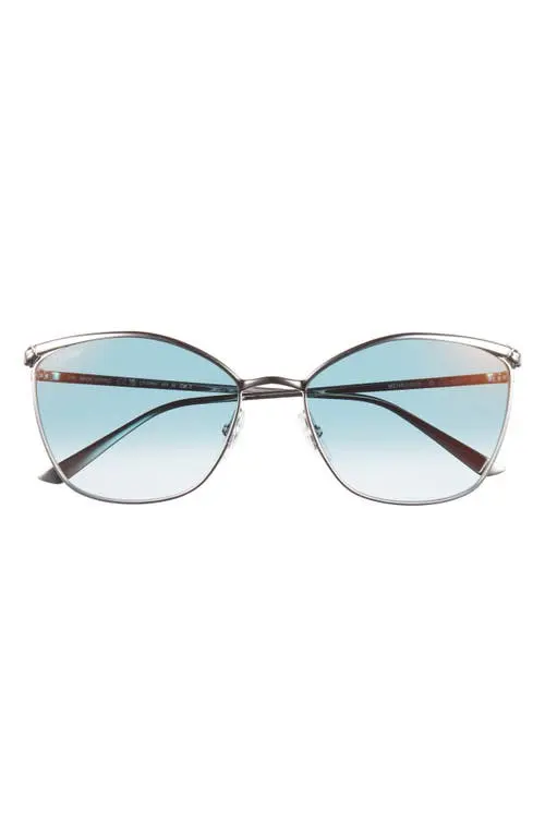 Cartier 59mm Gradient Cat-eye Sunglasses - Silver