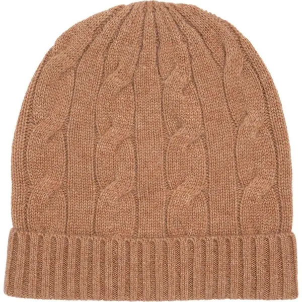 Polo Ralph Lauren Cashmere Cable Beanie - Collection Camel
