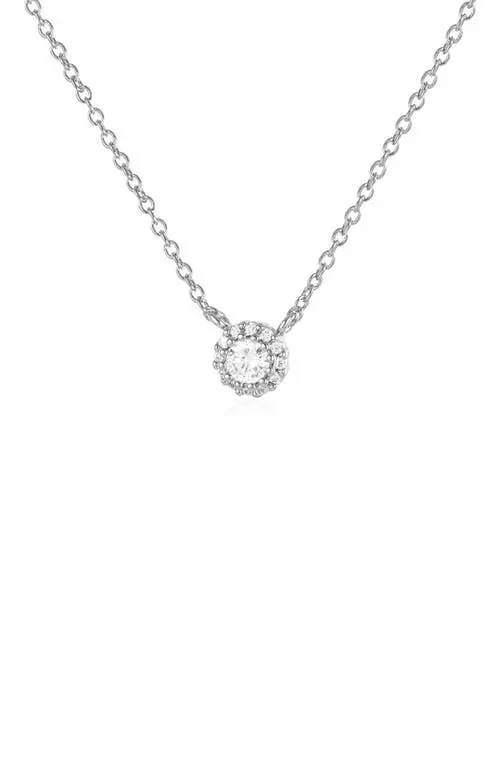 UNTAMED PETALS Angel Crystal Pendant Necklace - Silver