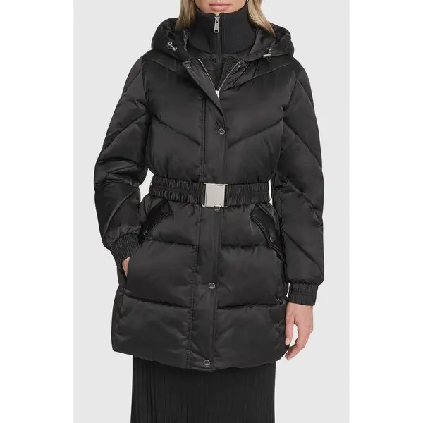 Andrew Marc Mallee Water-resistant Hooded Parka - Black