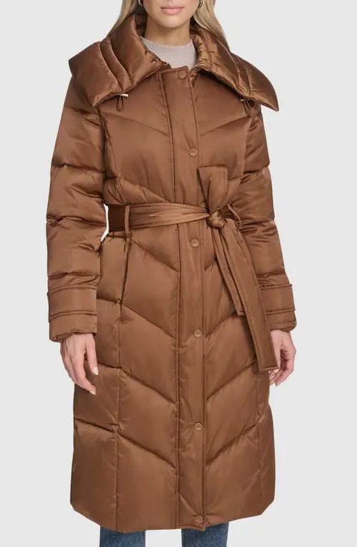 Andrew Marc Palmer Belter Puffer Coat - Clay